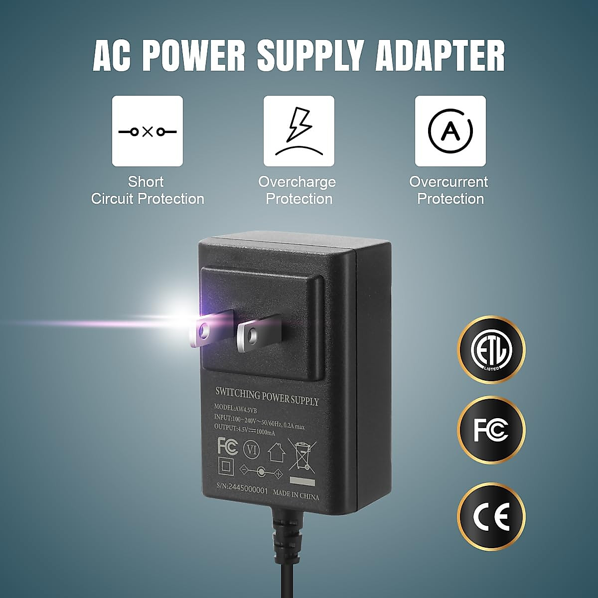 Lenink 1 to 3 AC Power Supply Adapter Kit with On/Off Switch for AA Battery, Replace 3 AA Battery