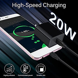 USB C Wall Charger for iPhone 14 Pro/14/13 Pro Max/12/11/SE/XS/XR/X/8,Samsung Galaxy A13 5G/A03s/A53 5G/S22 Ultra/S21/S20/,iPad,AirPods Pro,Pixel 6,20W PD Type C Fast Charging Block Cube Brick Android