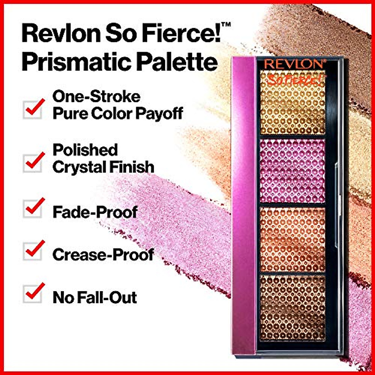 Eyeshadow Palette by Revlon, So Fierce Prismatic Eye Makeup, Ultra Creamy Pigmented in Blendable Matte & Pearl Finishes, 961 That's A Dub, 0.21 Oz