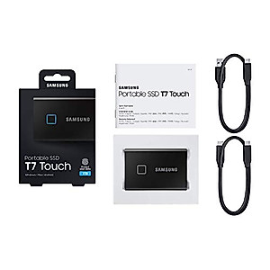 SAMSUNG SSD T7 Portable External Solid State Drive 1TB, Up to USB 3.2 Gen2 , Reliable Storage for Gaming, Students, Professionals, (MU-PC1T0T/AM), Black