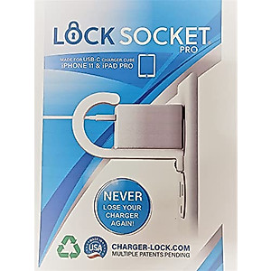 Lock Socket Pro Charger Lock - Compatible with iPhone Fast Charger - Never Lose Your Charger Again! - Fits USB-C