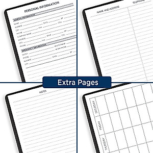 AT-A-GLANCE 2023-2024 Academic Planner, Weekly, Hourly Appointment Book, 5" x 8", Small, Pocket, Flexible Cover, Black (7010105)