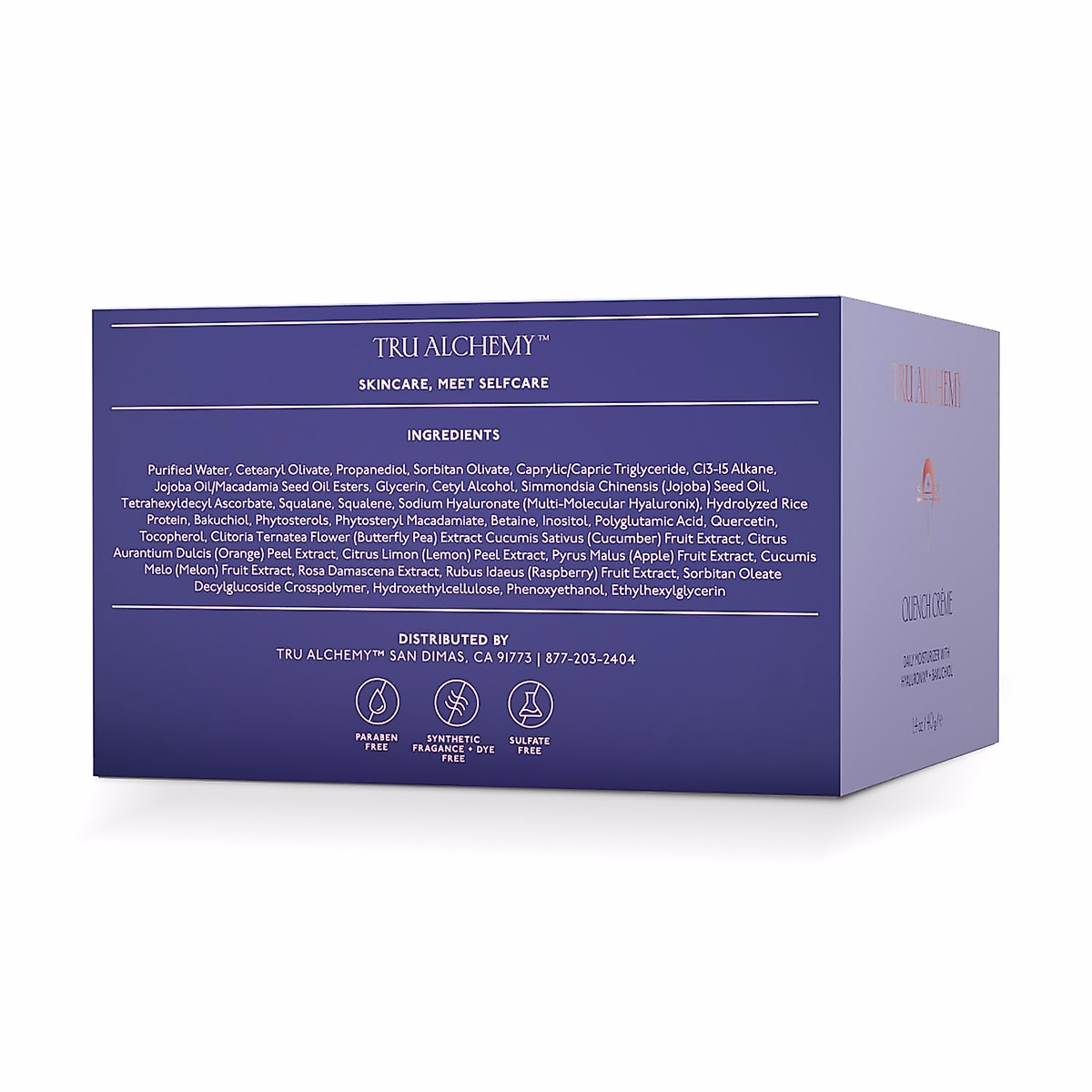 Tru Alchemy Quench Crème Daily Facial Moisturizer | Hyaluronic Acid, Vitamin C, & Bakuchiol (better than Retinol) | Daily Firming Skin Moisturizer Face Cream for Women | 1.7 fl oz/48 g