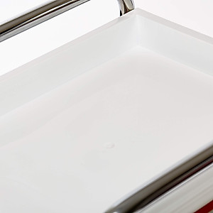 Seville Classics 10-Drawer Multipurpose Mobile Rolling Utility Storage Organizer with Tray Cart, Multicolor (Pearl)