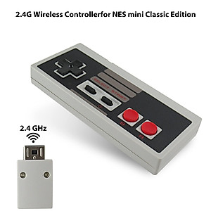 Gxcdizx Wireless Controller for NES Mini Classic - Perfectmall Wireless Plug and Play Gaming Controller Gamepad for Nes Classic Edition System Games Console (2017 New Design)
