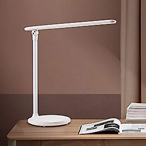 Eye-Caring LED Folding Desk Lamp Eye Protection Portable Charging Touch Dimming with Memory Function Rotating Reading and Writing Table Lamp Office lamp (Color : White)