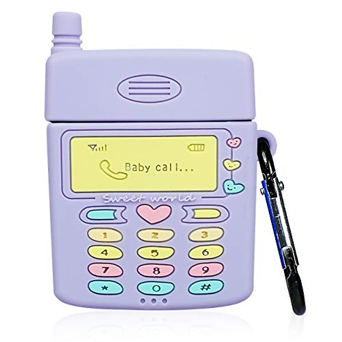 Oqplog for Airpod 2/1 for AirPods Case 3D Cute Fun Cartoon Fashion Funny Character Air Pods 2&1 Cover Design for Men Girls Teen Boys Unique Kawaii Trendy Stylish Soft Silicone Cases – Purple Phone