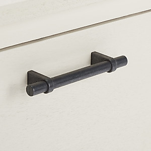 SAFAVIEH Home Collection Filbert Distressed White 4-Drawer Entertainment Stand up to 55" Flatscreen TV (Fully Assembled) Media Unit