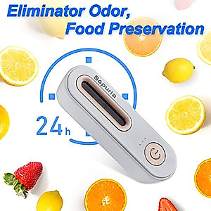 SOPURIA Fridge Deodorizer Portable Refrigerator Freshener Mini Odor Eliminator for Refrigerators, Closets, Toilets, Car, Pet Home and Small Confined Spaces