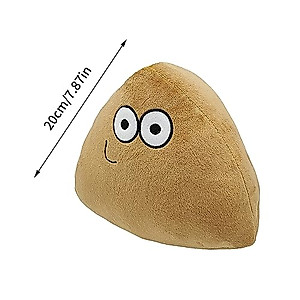 Fublazeze Pou Plush Toys Cute Cartoon Stuffed Animals 20cm Alien Pou Plushie Figure Game Plush Toy Cartoon Stuffed Animal Soft Doll Pillow Kid Children Birthday 7.9inch