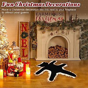WYEDJHF Light Up Fried Cat Rug, Funny Aunt Bethany’s Fried Pussycat Rug for National Lampoon’s Humour Christmas Vacation Decoration, for Family Friends (Warm Light)