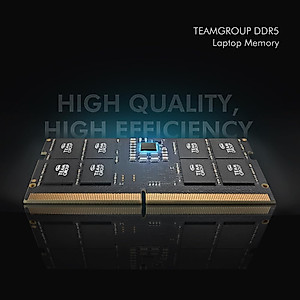 TEAMGROUP Elite SODIMM DDR5 32GB (2x16GB) 4800MHz (PC5-38400) CL40 Non-ECC Unbuffered 1.1V 262 Pin Laptop Memory Module Ram - TED532G4800C40DDC-S01