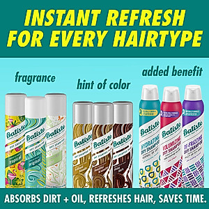 Batiste Dry Shampoo, Bare Fragrance, 200ml 120g (Pack of 3)