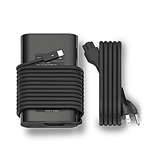 65W 45W USB Type C Laptop Charger for Dell Latitude 5520 5420 7400 7420 7370 5289 5290 7410 5285 7275 XPS 13 9360 9365 9380 9370 9350 LA65NM170 02YK0F 0M1WCF Chromebook 3100 3400 AC Adapter Power Cord