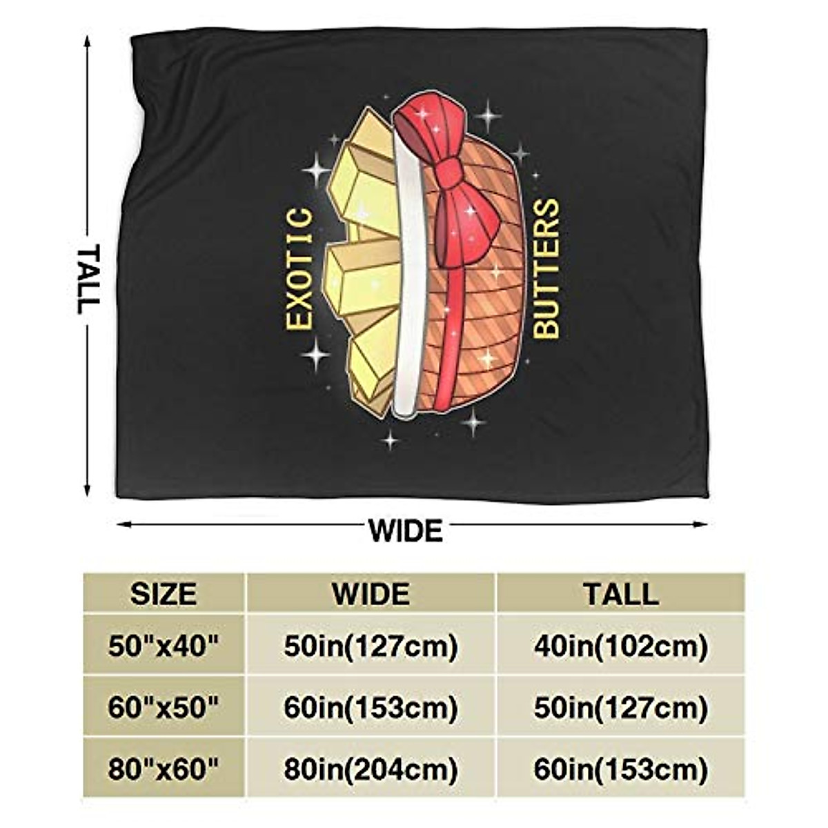 Woidxzxza FNAF Exotic Butters Ultra-Soft Micro Fleece Blanket Flannel Washable Lightweight Warm Plush Throw Blankets 60x50 in
