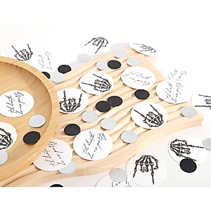 Til Death Do Us 180pcs Party Confetti - Bride or Die Bachelorette Party Decor,Gothic Wedding Decorations,Bachelorette Party Table Confetti With Dots,Halloween Carnival Party Photo Props