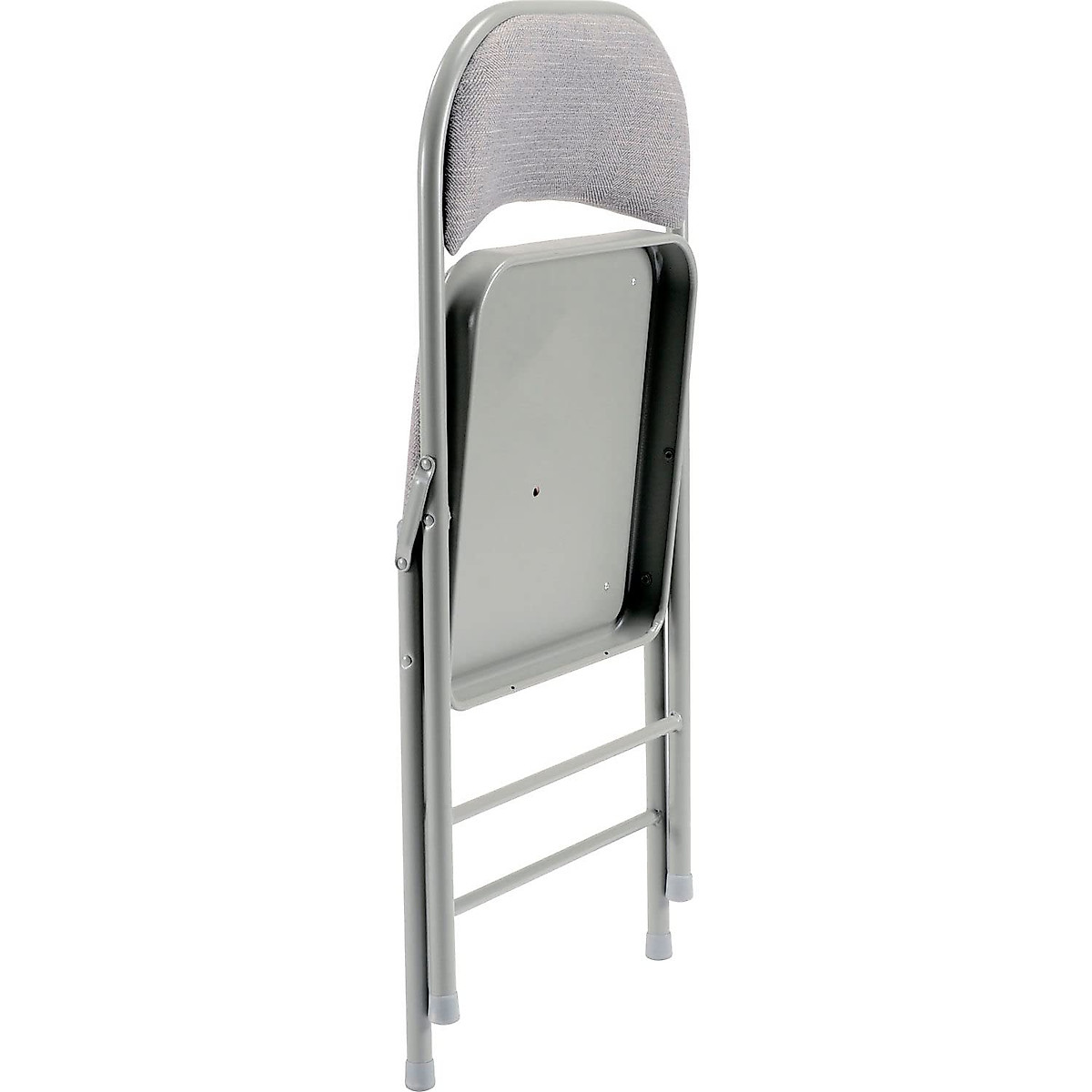 Global Industrial Fabric Seat Folding Chair, Gray, Lot of 4
