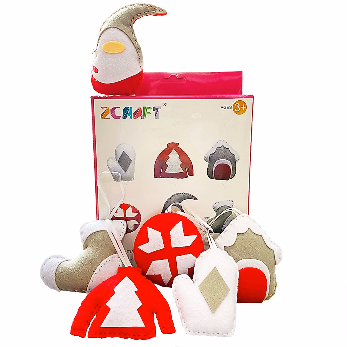 MOVEBO DIY Craft Sewing Kits for Christmas,Christmas Ornaments DIY Craft Kits for Kids (Christmas Ornaments DIY 1)