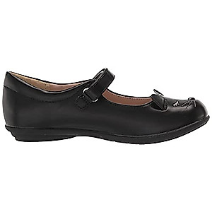 The Children's Place,girls,Flat Shoes,and Toddler Uniform Embroidered Cat Shoes,Black Cat,2 Big Kid