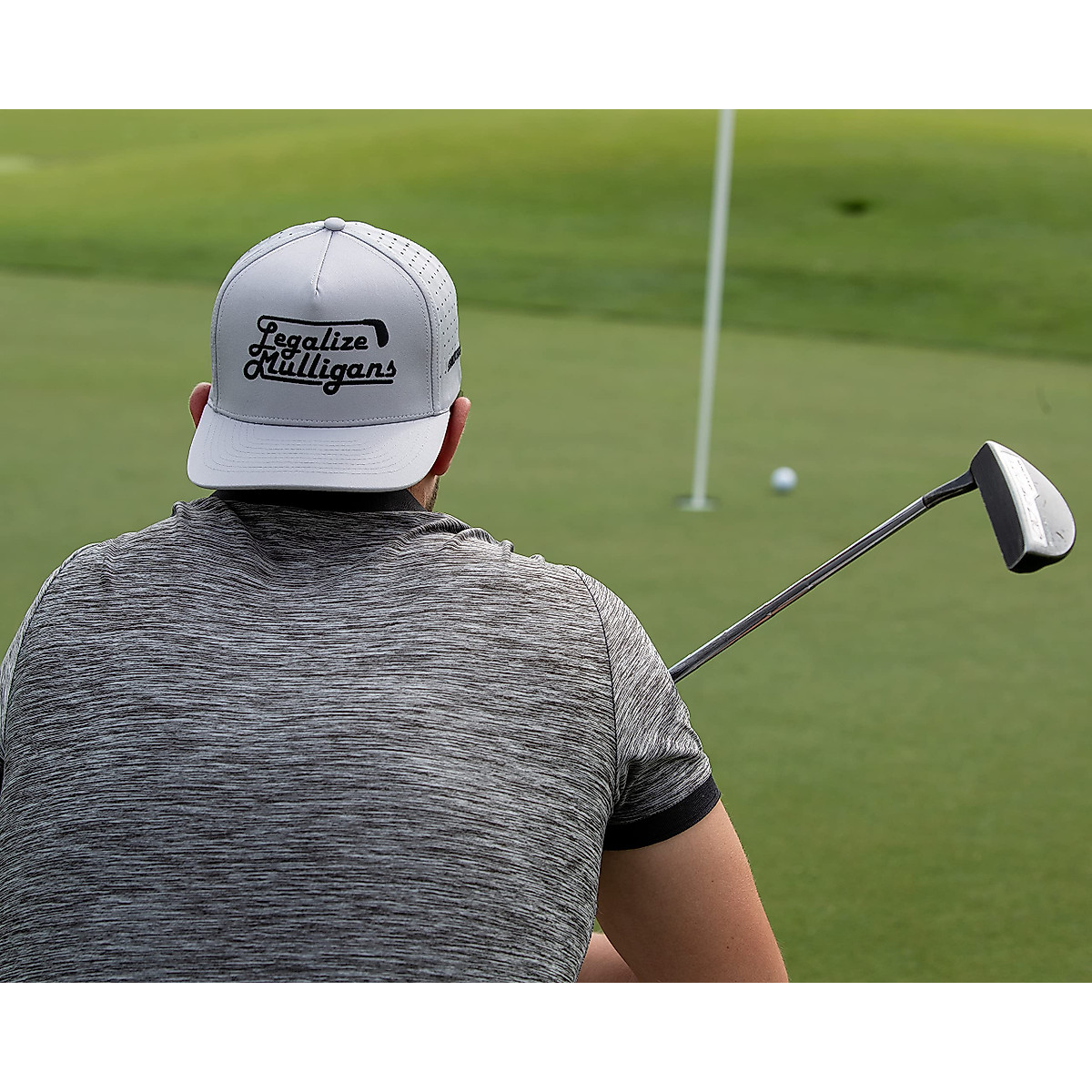 SHANKITGOLF Legalize Mulligans Funny Golf Hat Adjustable Golf Hat Mens One Size Fits All Gray