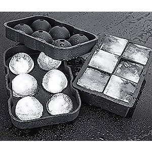 Vshinic Ice Cube Tray,Freezer Ice Maker, Ice Trays for Freezer With Lid,Whiskey Ice Ball Maker Large Square Ice Cube Molds with Lid for Cocktails Bourbon Coffee Juice - Reusable & BPA Free 2 Pack