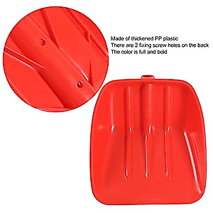 Plastic Garden Shovel, Red Easy To Install Snow Shovel for Rubbish for Fallen Leaves(41 X 37cm / 16.1 X 14.6in)