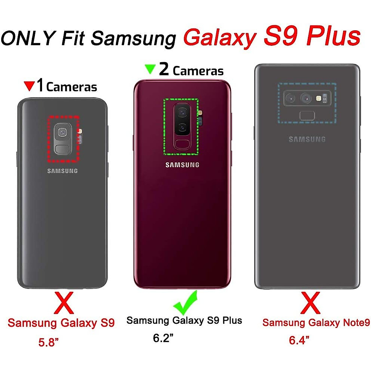 MuZiFei Galaxy S9 Plus Wallet Case Card Holder ID Slot Scratch Resistant Dual Layer Protective Bumper Rugged TPU Rubber Armor Hard Shell Cover Phone Cases for Samsung Galaxy S9+ Plus,Yellow