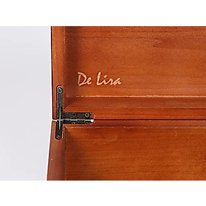 Wood Treasure, Keepsake, Memory Box - Large, 11x8.5x5in - Acacia Hardwood Keepsake and Personal Storage Box with Hinged Locking Lid.
