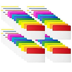 960 Pieces 2 Inch Tabs Sticky Idex Tabs, Page Markers File Folder Tabs Self Adhesive, Colored Tabs for Binders, Books and Notebooks, [960 Pcs, 12 Colors]
