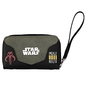 Bioworld Boba Fett Armor Zip Around Wristlet - Multicolored, Large