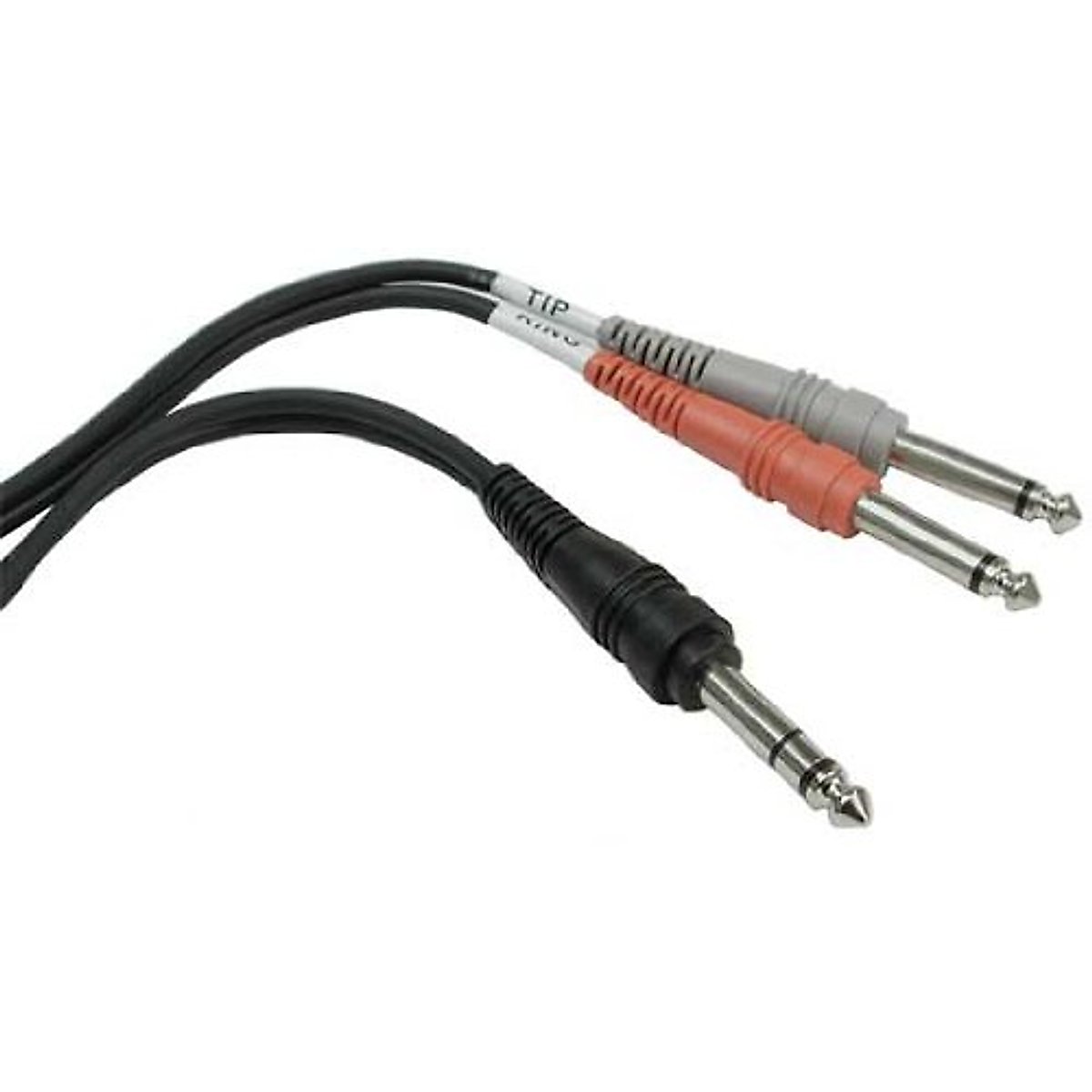 HOSA STP-203 1/4" TRS to Dual 1/4" TS Insert Cable, 3 Meters & CPP-202 Dual 1/4" TS to Dual 1/4" TS Stereo Interconnect Cable, 2 Meters
