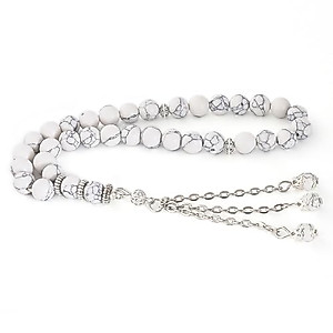 Prayer Rug Muslim Prayer Mat Islamic - Very Thick Prayer Rug Sajadah for Men Women with Islam Prayer Beads for Eid Travel Ramadan, Soft and Luxury (BB Blue)