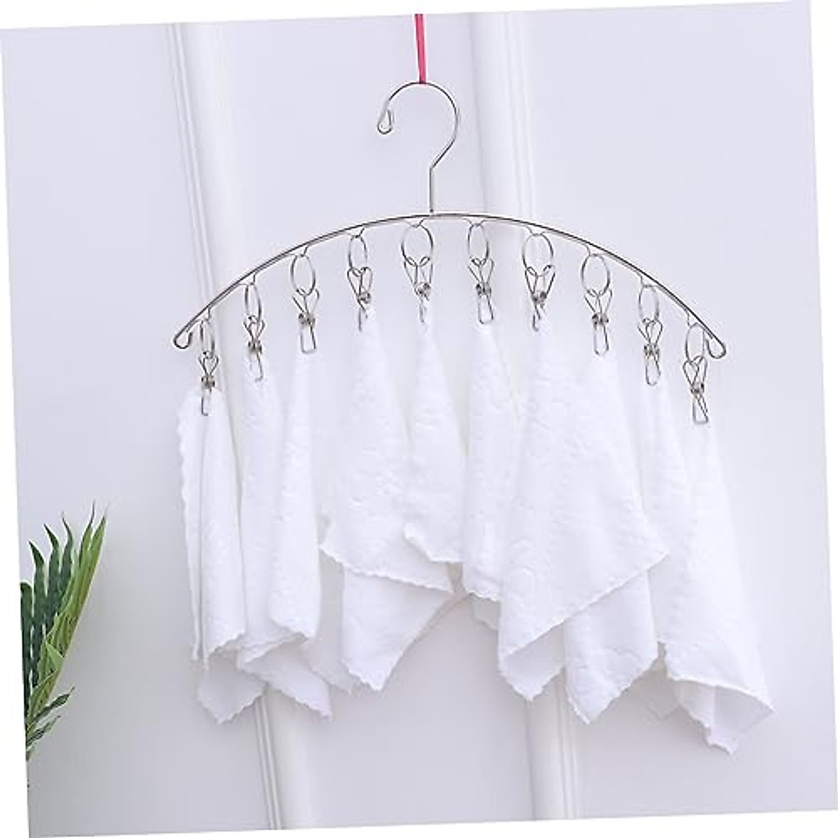 Alipis 4 Packs Drip Hanger Clothes Hanger Clothes Clips Laundry Drying Rack Laundry Hanger Windproof Socks Rack Clothespin