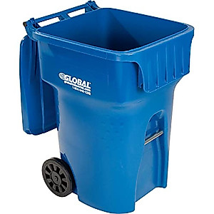 OTTO Mobile Heavy Duty Trash Container, 95 Gallon, Blue