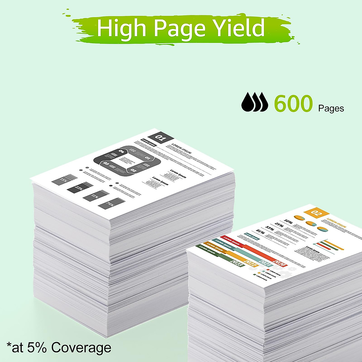 greencycle Remanufactured Ink Cartridge Replacement for HP 62XL 62 XL C2P05AN Compatible for Envy 5540 5640 5660 7644 7645 OfficeJet 5740 8040 OfficeJet 200 250 Series Printer (Black, 1 Pack)