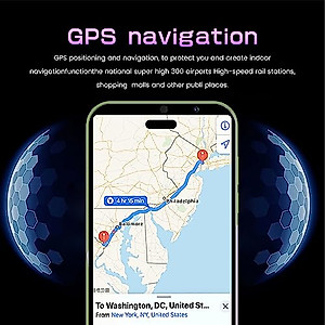 Vikye 6.1in Smart Phones 3G WiFi GPS Cell Phones for Men Women Adults 4GB 64GB 7000mah 800W 1600W 100‑240V US Plug (Green)