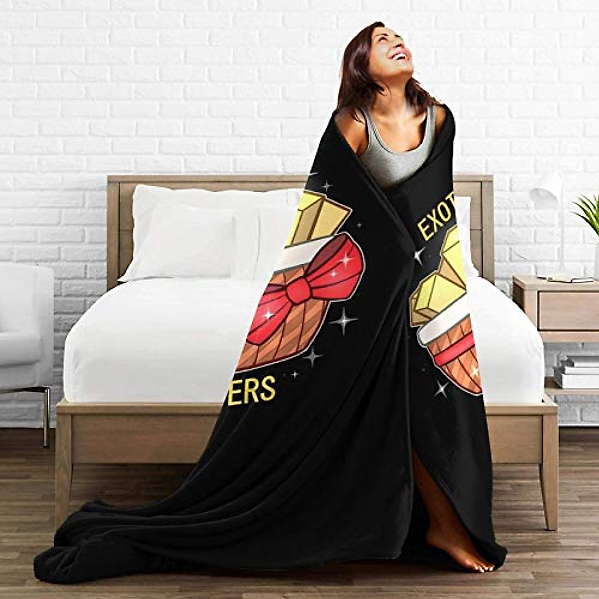 Woidxzxza FNAF Exotic Butters Ultra-Soft Micro Fleece Blanket Flannel Washable Lightweight Warm Plush Throw Blankets 60x50 in