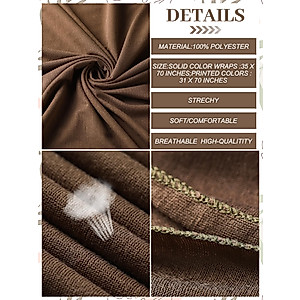 Funnysoft 4 Pcs African Scarf for Women Head Wraps for Black Women Stretch Turbans Jersey Hijab Scarf Hair Wraps Lightweight Headbands Cover