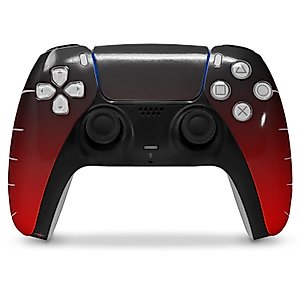 WraptorSkinz Skin Wrap compatible with Sony PS5 DualSense Controller Smooth Fades Red Black (CONTROLLER NOT INCLUDED)