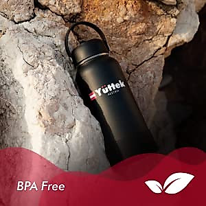 YUTTEK Insulated Water Bottle with Straw Lid-Stainless Steel Reusable waterbottle for Gym, Office, School, sports & Travel,Double Walled bottles with 3 Lids & straw for Men, Women, kids and adults