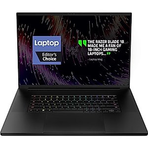 Razer Blade 18 Gaming Laptop: NVIDIA GeForce RTX 4090-13th Gen Intel 24-Core i9 HX CPU - 18" QHD+ 240Hz - 32GB RAM - 2TB SSD - CNC Aluminum - Compact GaN Charger - Windows 11 - Chroma RGB