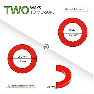 Litorsnge 30 PCS Red Outdoor Garden Hose Washer Gaskets Made from Soft Silicone, Fit All Standard 3/4" Garden Shower Hose and Water Faucet Fittings and 5/8 Inch Washing Machine