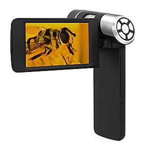 Andonstar AD203 Handheld Digital Microscope, 1080P FHD Portable Pocket Microscope, USB Microscope Camera for Kids Adults, 4'' Rotatable Screen, Coin Electronic Magnifier, Windows Compatible, 32GB