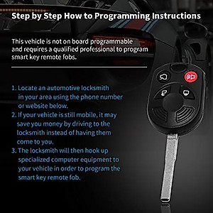 Tyranway Keyless Entry Key Fob Fit for Ford Escape/C-Max/Focus/Transit/Transit Connect/Fiesta (OUCD6000022) 4-Btn