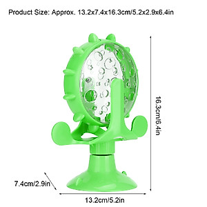 Pet Toy, Rotation Cat Puzzle Toy Food Leakage Pet Cat Leaking Toy Interactive Cat Toys Pet Toy, Ferris Wheel Food Dispensing Pet Slow Feeder Toy with Automatic 360° Turntable for Pet Trainer (Green)