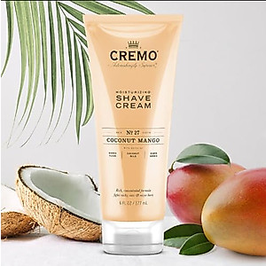 Cremo Coconut Mango Moisturizing Shave Cream, Astonishingly Superior Ultra-Slick Shaving Cream for Women Fights Nicks, Cuts and Razor Burn, 6 Fl Oz (Pack of 2)