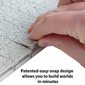 Monster Adventure Terrain- 50pc Tile Expansion Pack-Paintable 1"x1" Tile Set- Amazing Tabletop Terrain in Minutes-Customize Your D&D and Pathfinder Dungeons Your Way