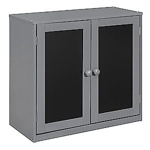 RORIGAT Twin Size House Bed Low Loft Beds for Kids, Wood Playhouse Lofts Bed with Storage Drawers and Cabinet, Fun Montessori Loft Bed with Blackboard, Fence Guardrails for Girls Boys Teens, Gray