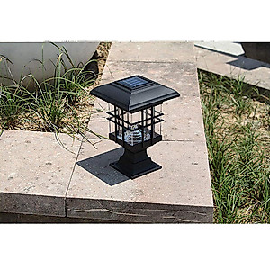 LED Solar Outdoor Light Waterproof Decorative Outside Solar Wall Lamp Portable Pillar Stigma Lawn Light for Home Garden Column Cage Path Landscape Grass Street Patio Backyard Villa Decoration 2 Pack