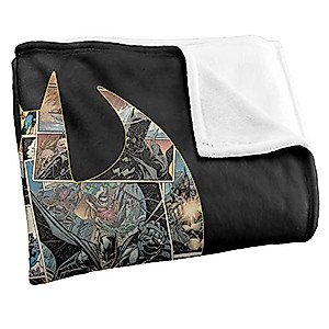 Batman 80Th Shield Officially Licensed Silky Touch Super Soft Throw Blanket 50" x 60"